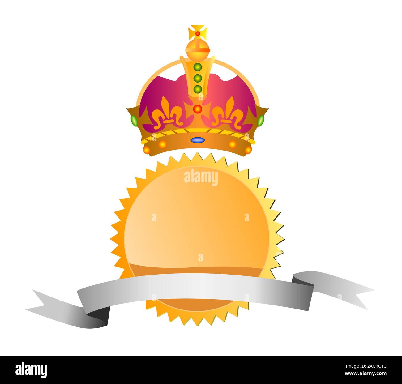 Crown Sun Ribbon Stock Photo - Alamy