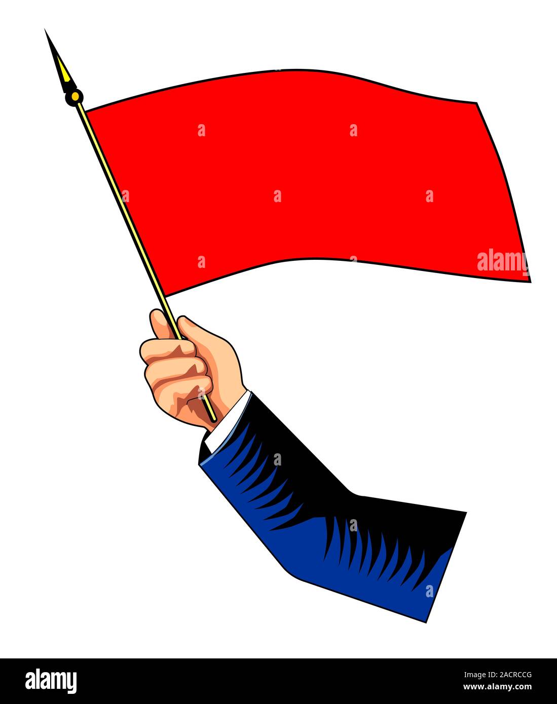 Hand Holding Flag Stock Photo - Alamy