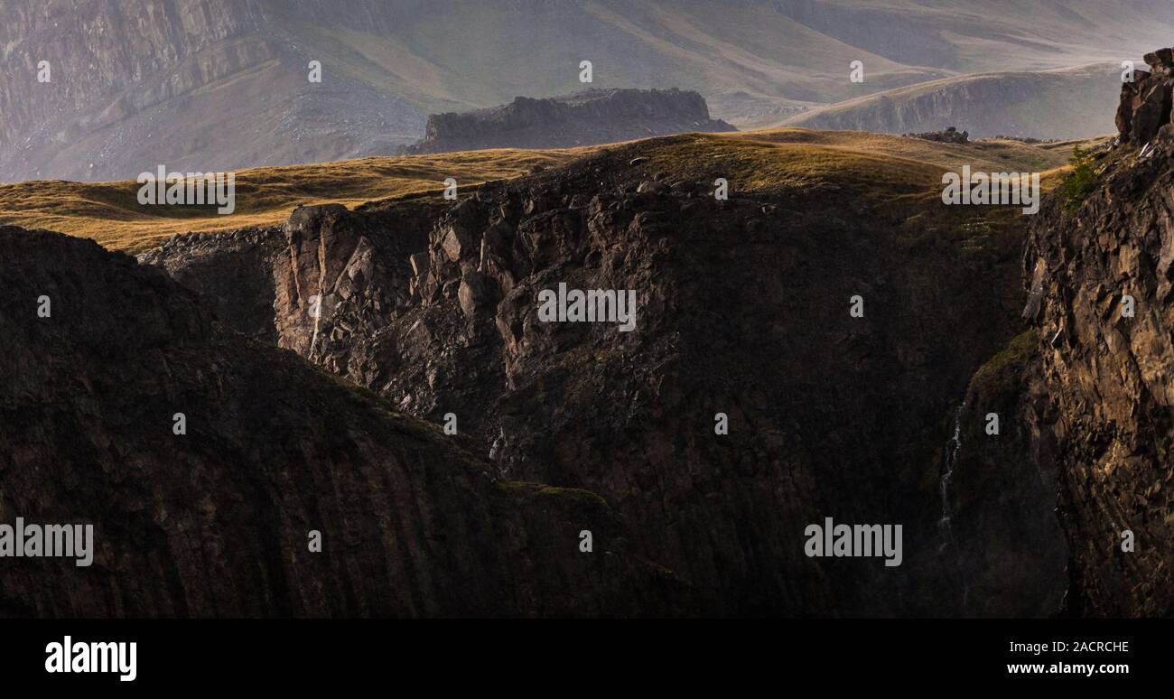 basalt cliffs on Iceland Stock Photo - Alamy