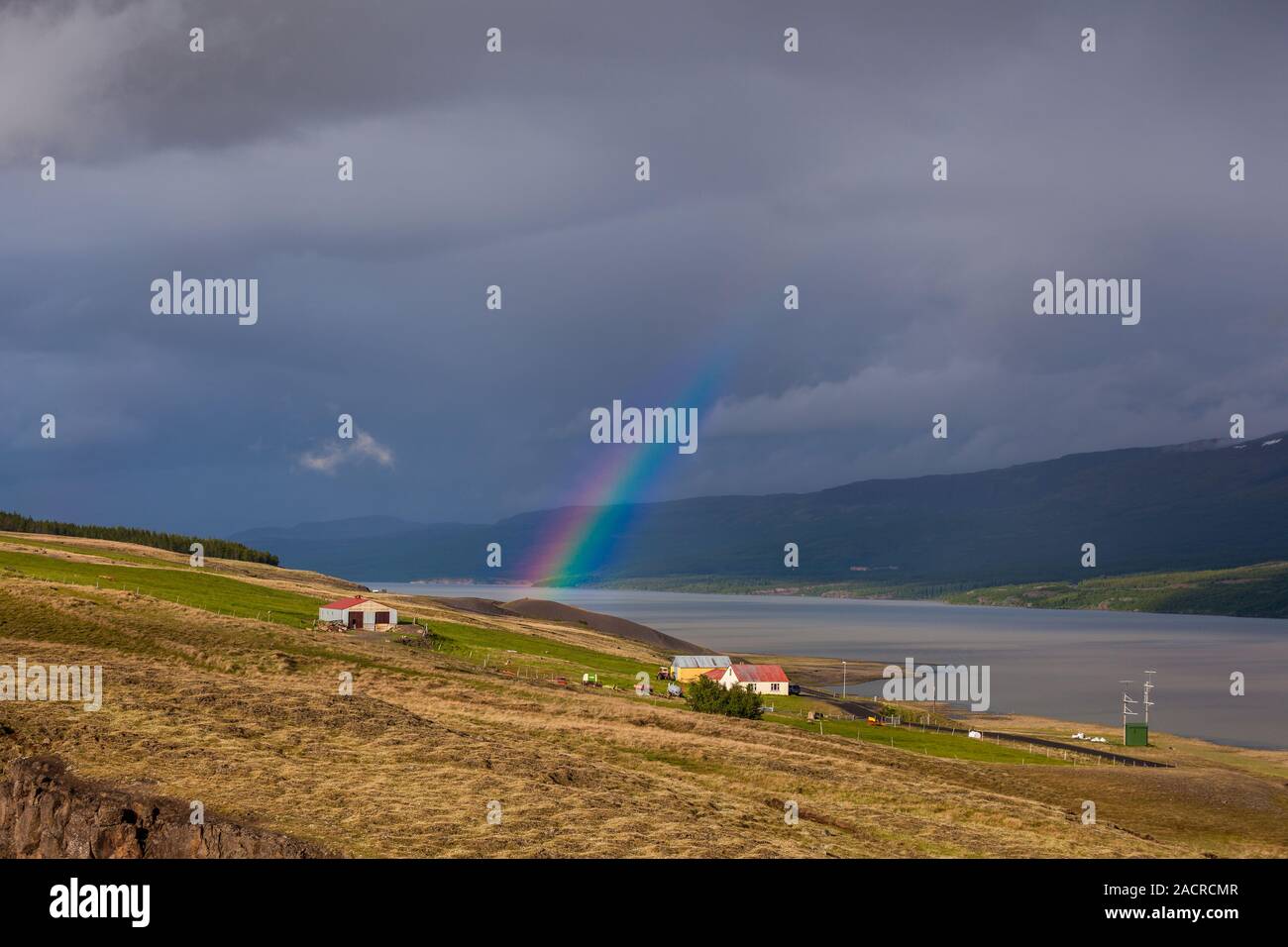 Rainbow over the valley hi-res stock photography and images - Alamy