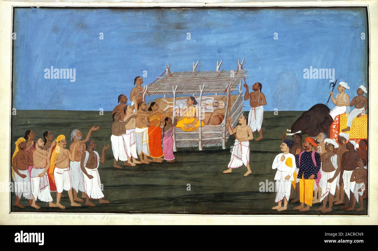 Brahmin ceremony, The ceremony of a woman burning herself upon the same ...