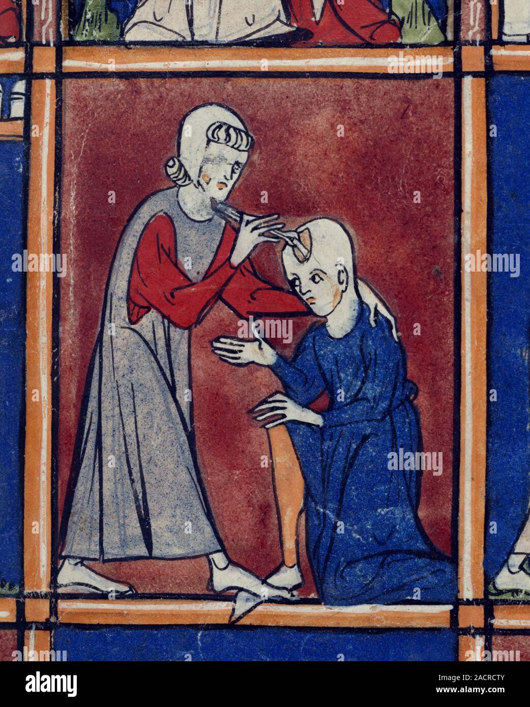 Operation on patient's skull, (Detail) The second miniature of a set of ...