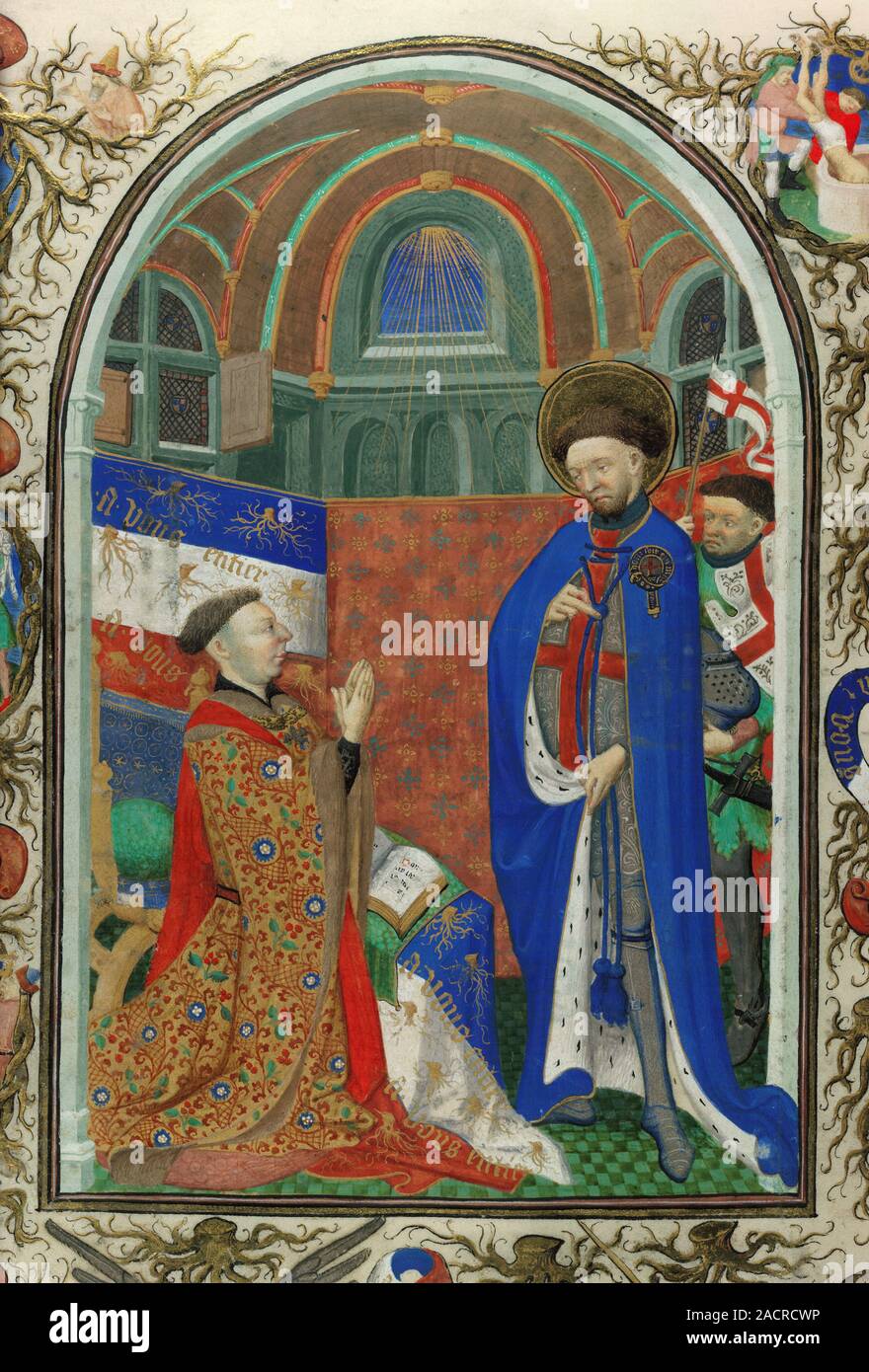 Duke of Bedford before St George, Miniature only John of Lancaster ...