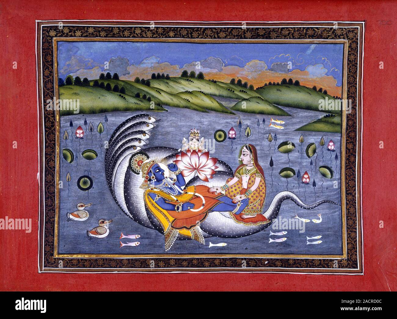Vishnu and Lakshmi, According to Hindu mythology, Sesha Naga or Ananta ...