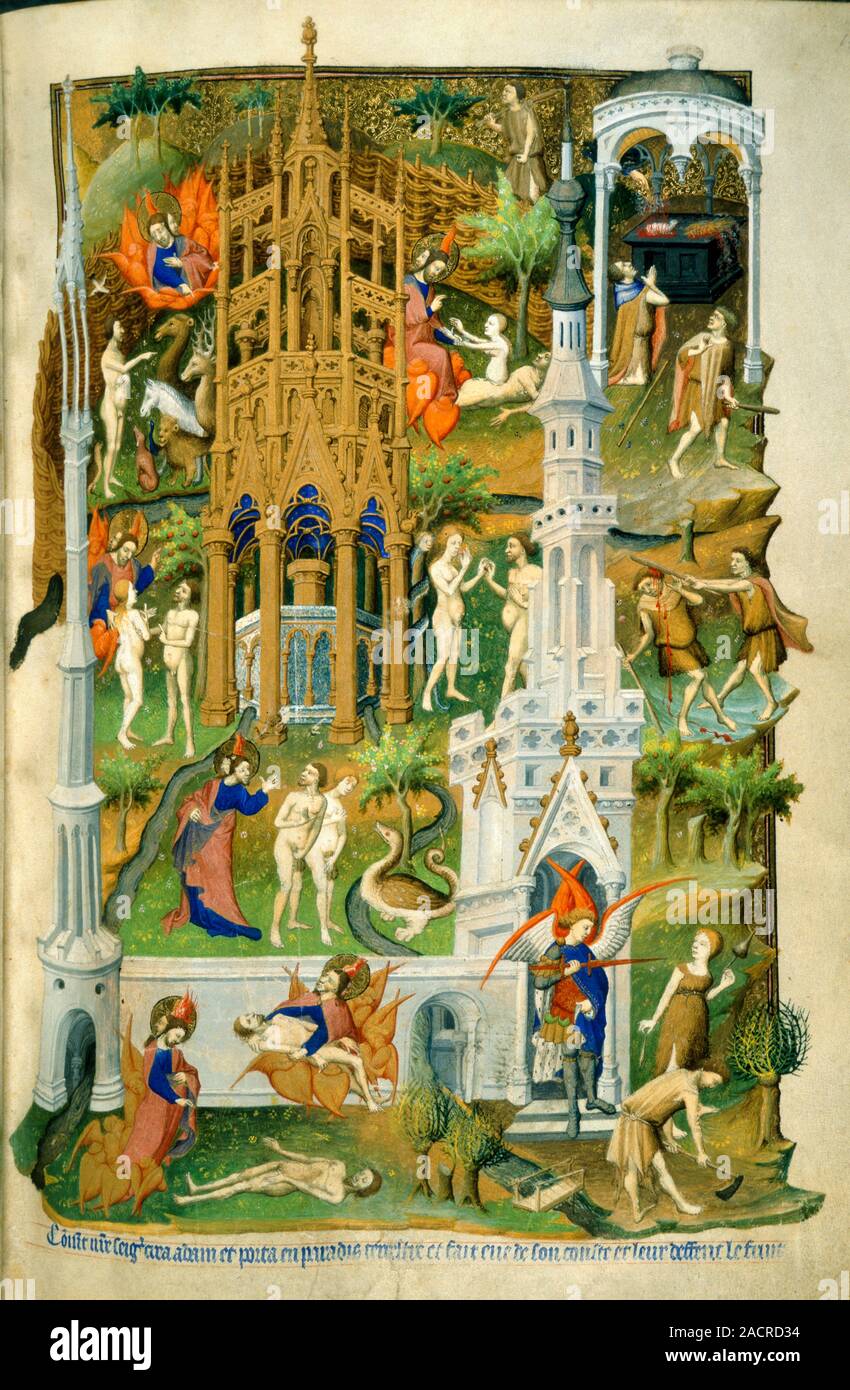 The Creation and Fall, Whole folio Scenes from the Creation and Fall ...