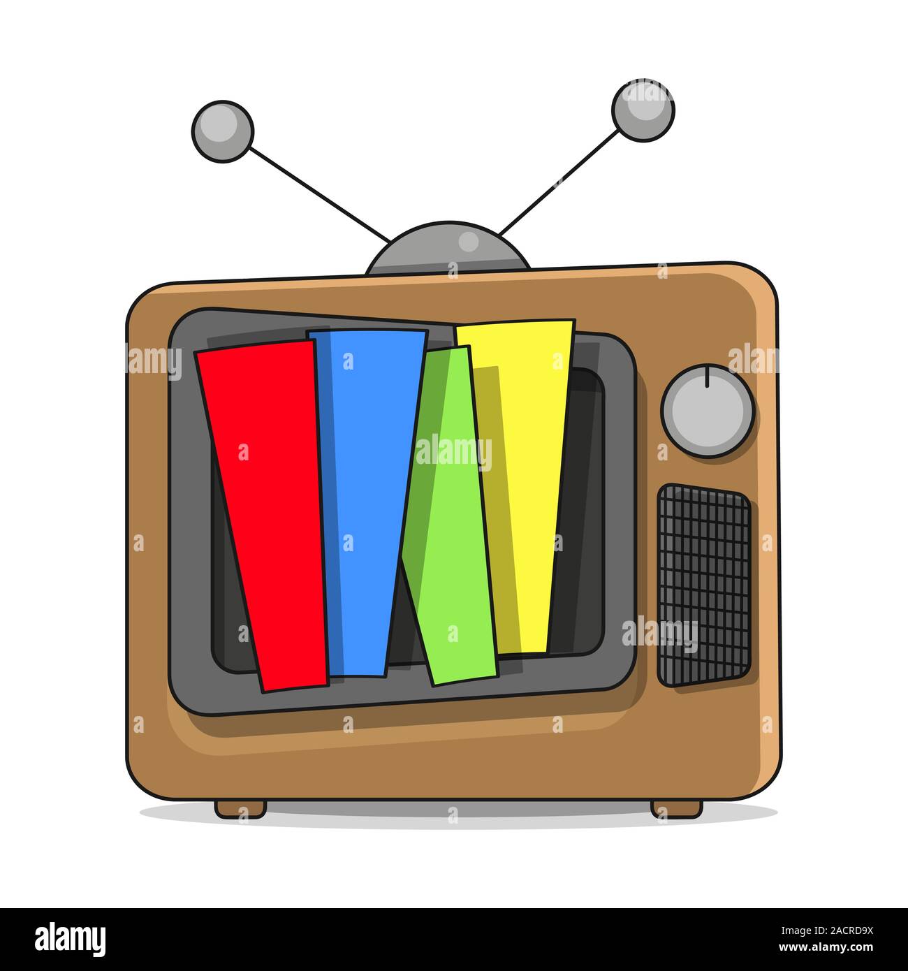 Old Tv. Vector Illustration Of A Good Old Retro Tv Stock Vector Image ...