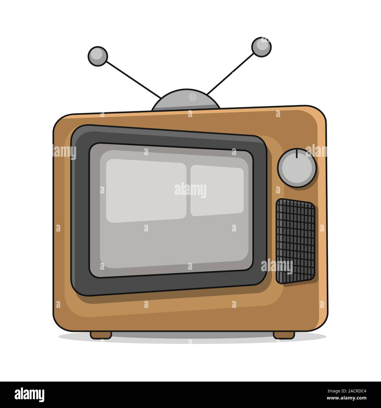 Old Tv. Vector Illustration Of A Good Old Retro Tv Stock Vector Image ...