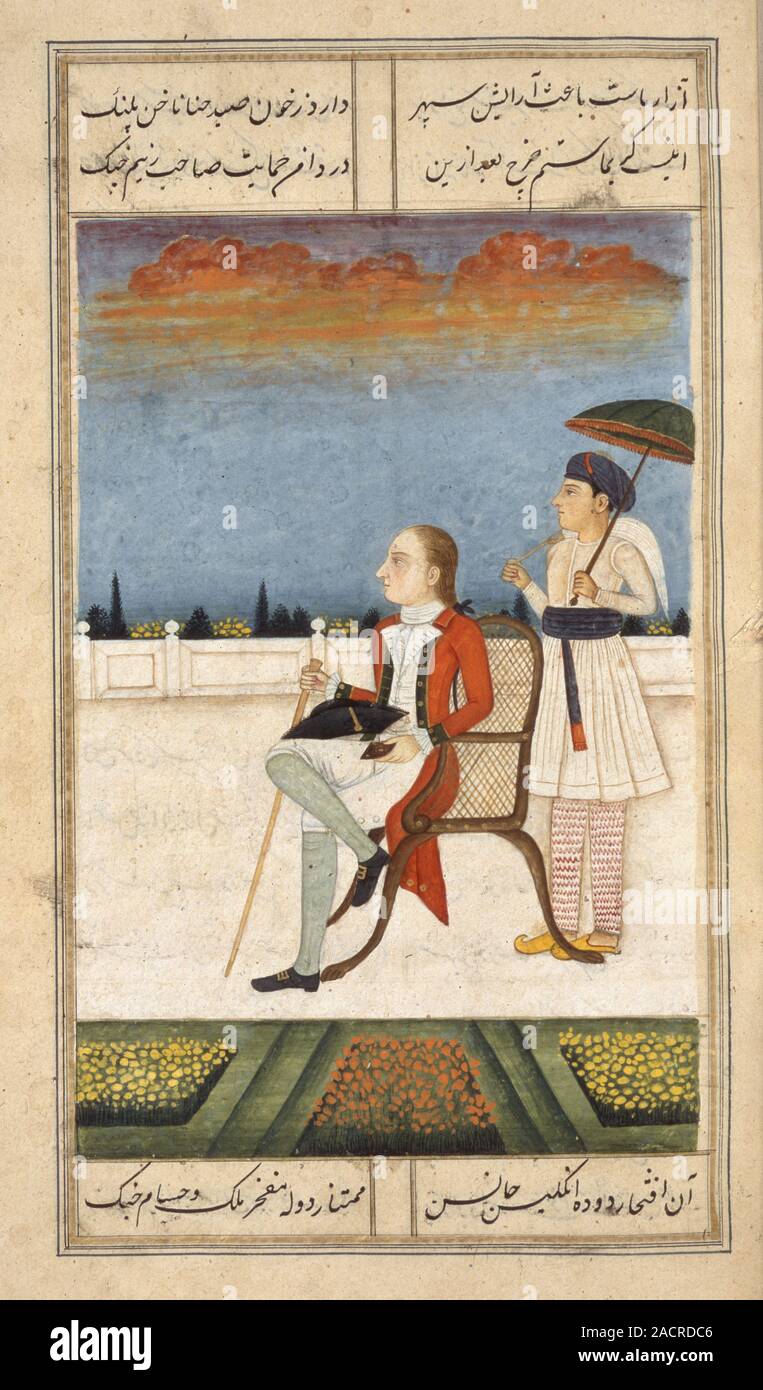 Richard Johnson (d.1803) in uniform. A miniature painting from an ...