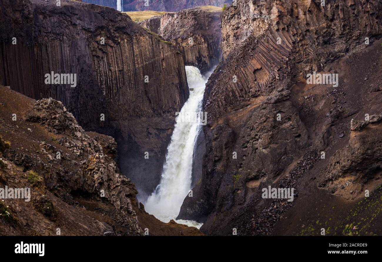 Litlanesfoss waterfall on Iceland Stock Photo - Alamy