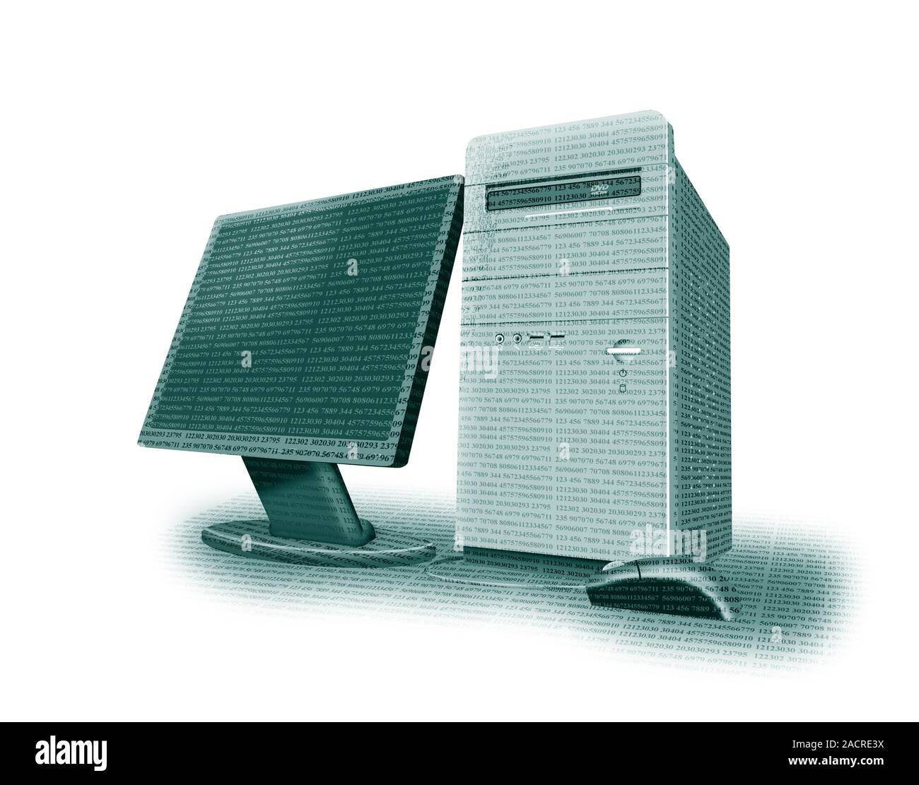 Computer Tower Monitor Mouse Stock Photo - Alamy