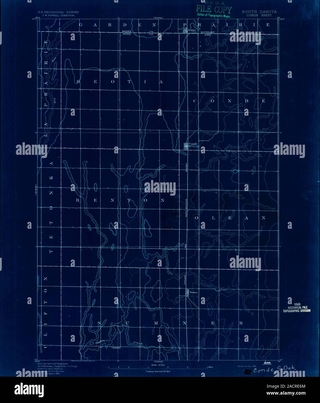 Conde south dakota map hi-res stock photography and images - Alamy