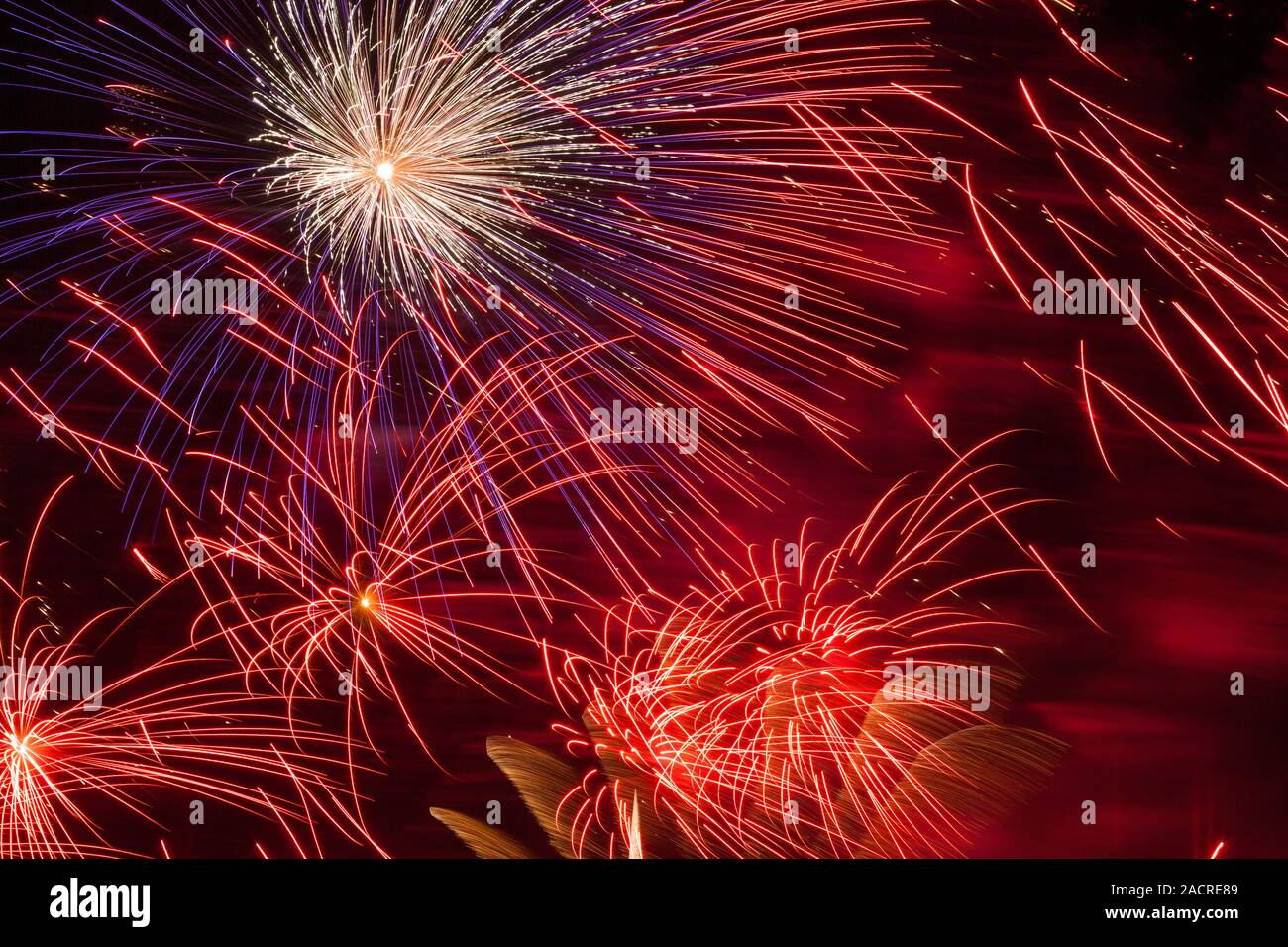 Colorful and bright fireworks Stock Photo - Alamy