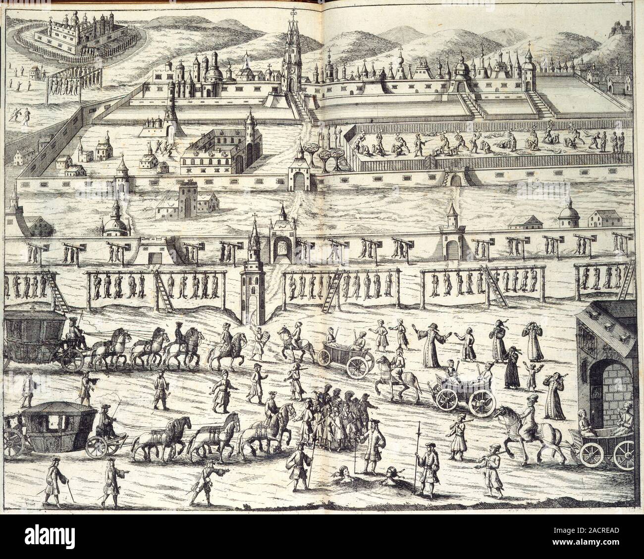 Peter the Great's execution of the Streltsy, outside the walls of the ...