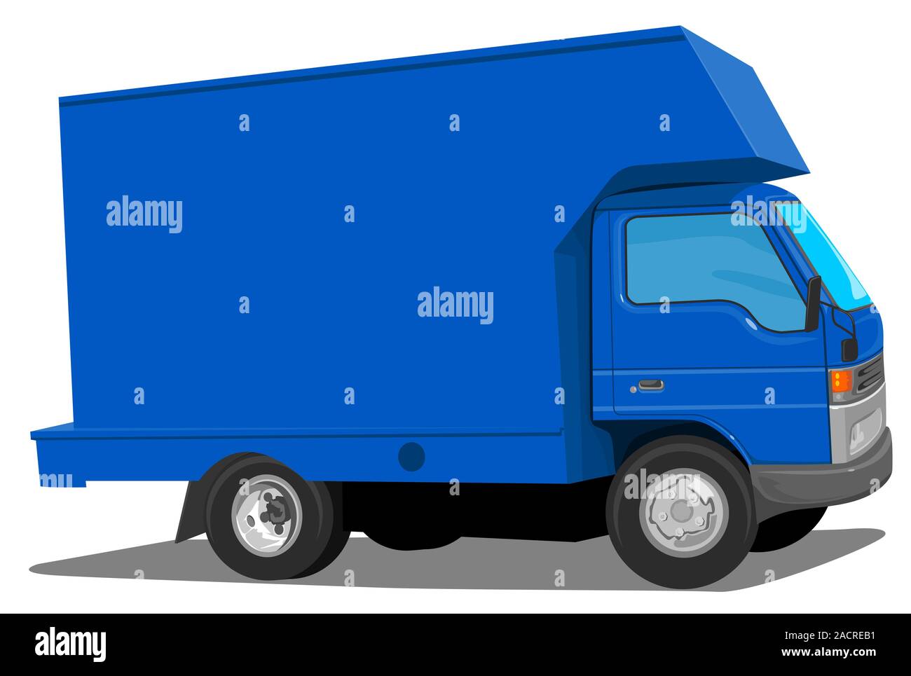 Blue Truck Movers Stock Photo - Alamy