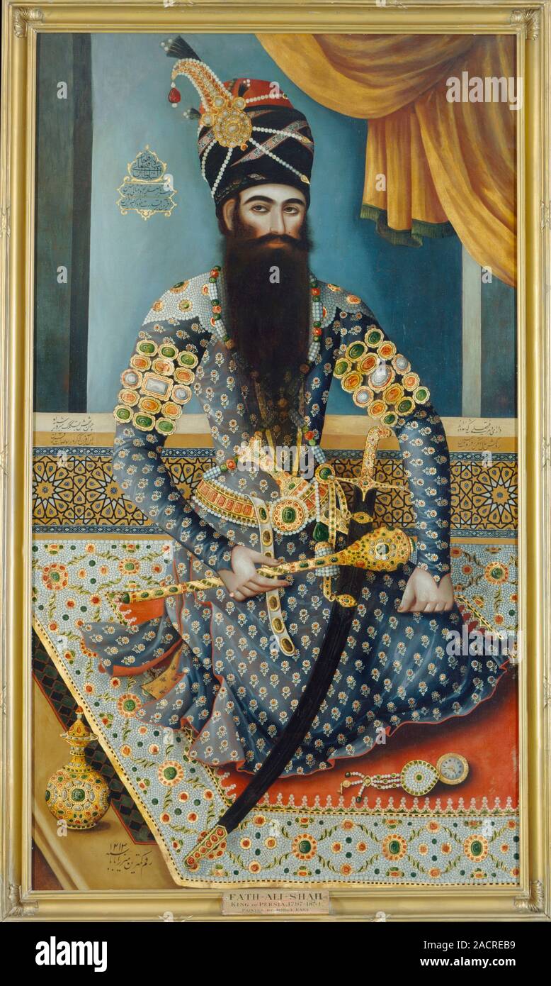 Fath 'Ali Shah, King of Persia 1797-1834. The Shah is shown sitting on ...