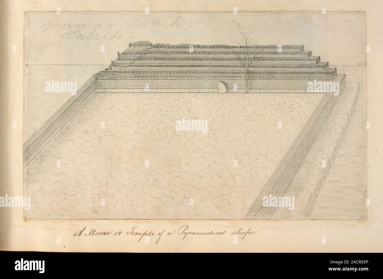 A Marai or temple of a pyramidical shape, Tahiti. Described by Joseph ...