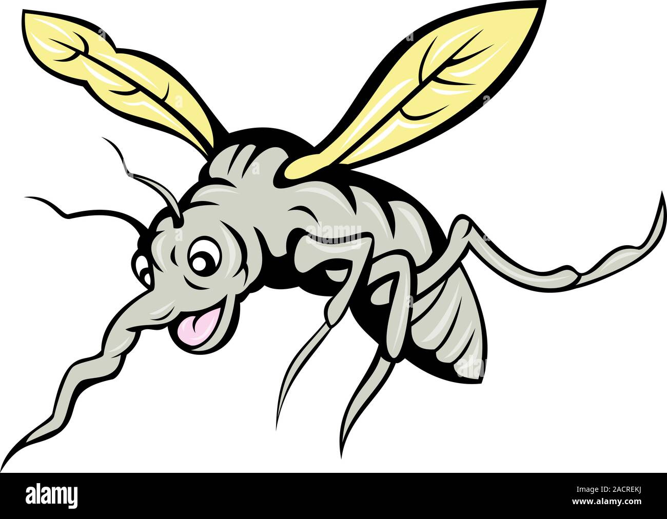 cartoon mosquito flying Stock Photo - Alamy