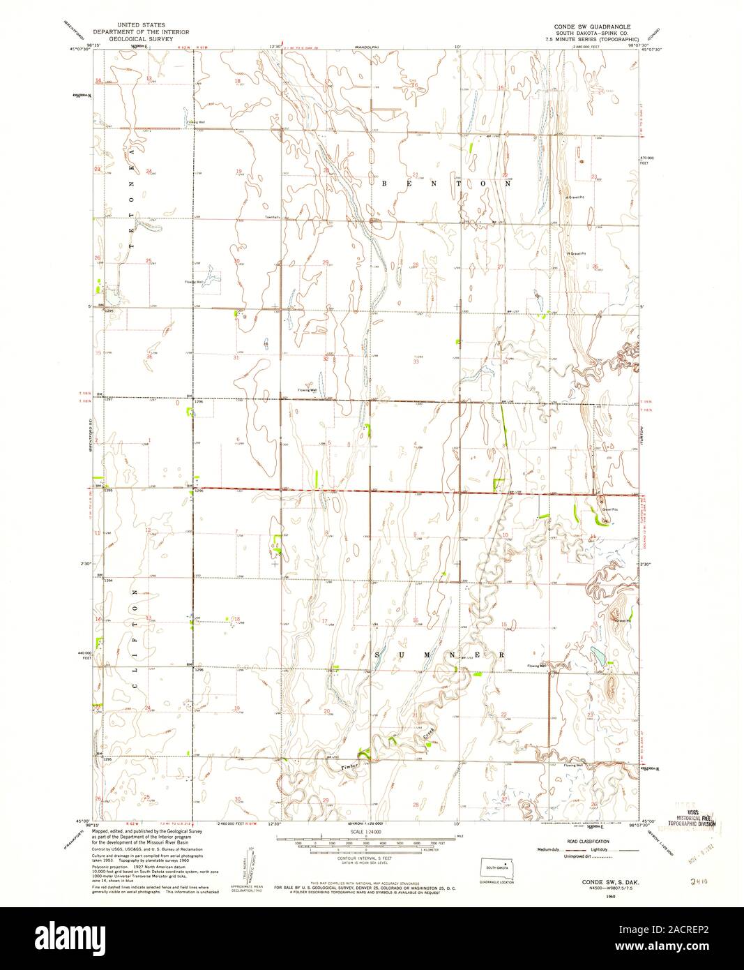 Map of conde south dakota hi-res stock photography and images - Alamy