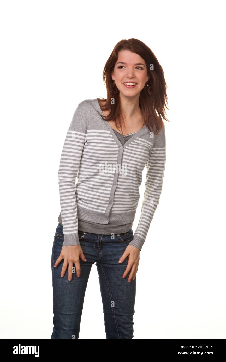 Young girl with a cheerful mood Stock Photo - Alamy