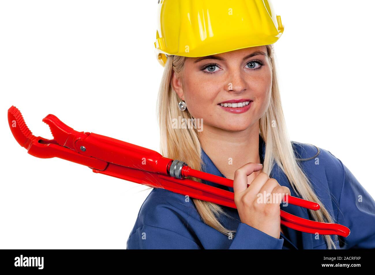Worker in blue clothes hi-res stock photography and images - Alamy