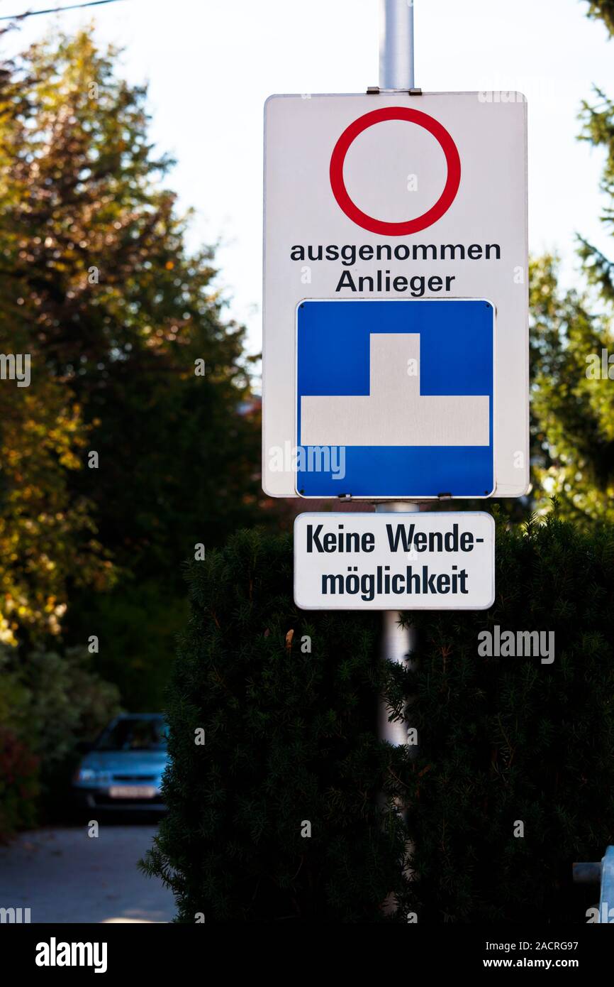 Driving ban except for residents Stock Photo - Alamy