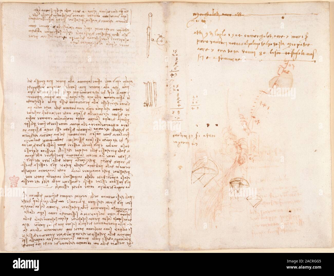 Leonardo da Vinci's notes, Whole folios Notes and diagrams by Leonardo ...