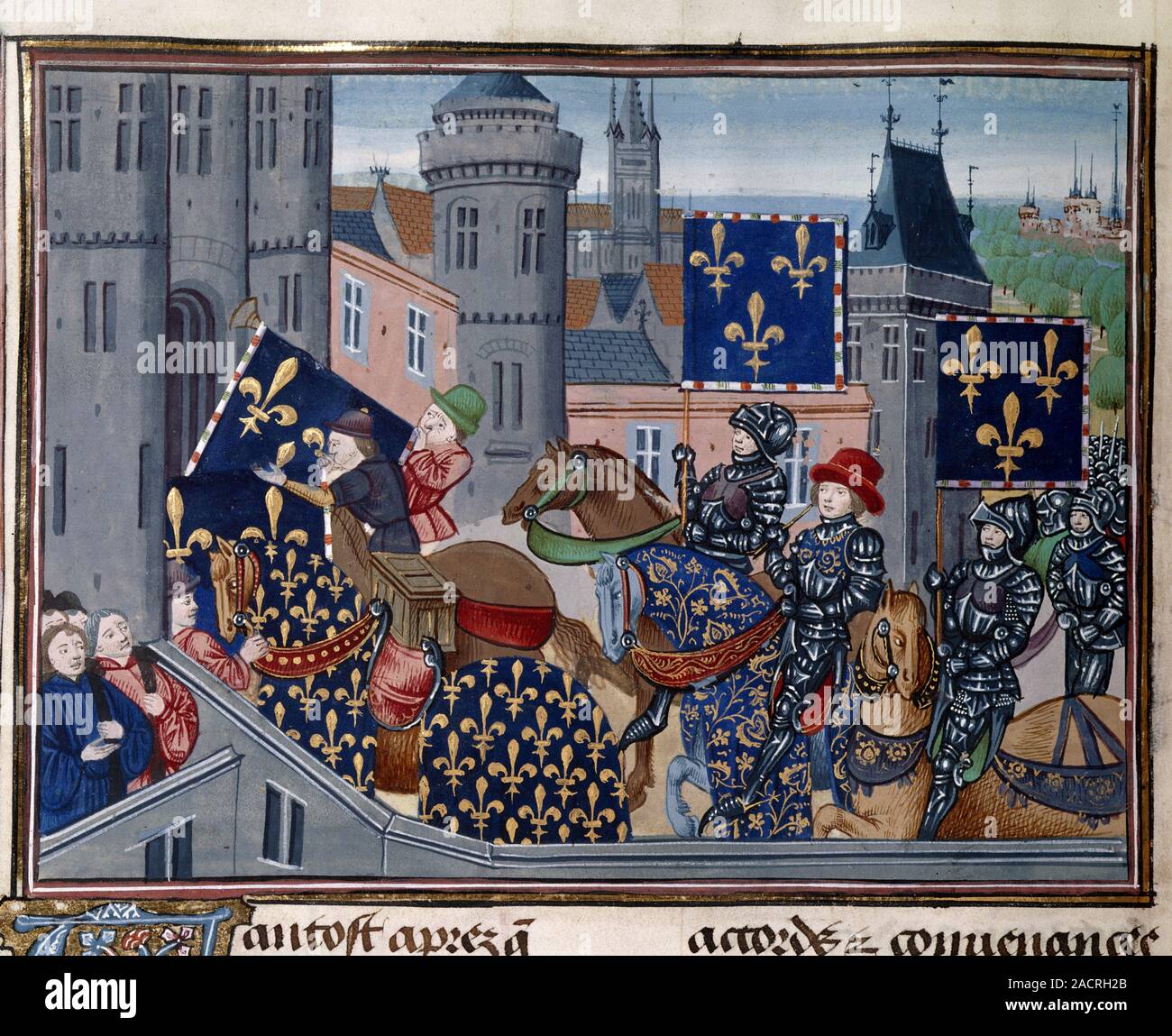 French troops enter Bordeaux, (Miniature only) Entry of the French into ...