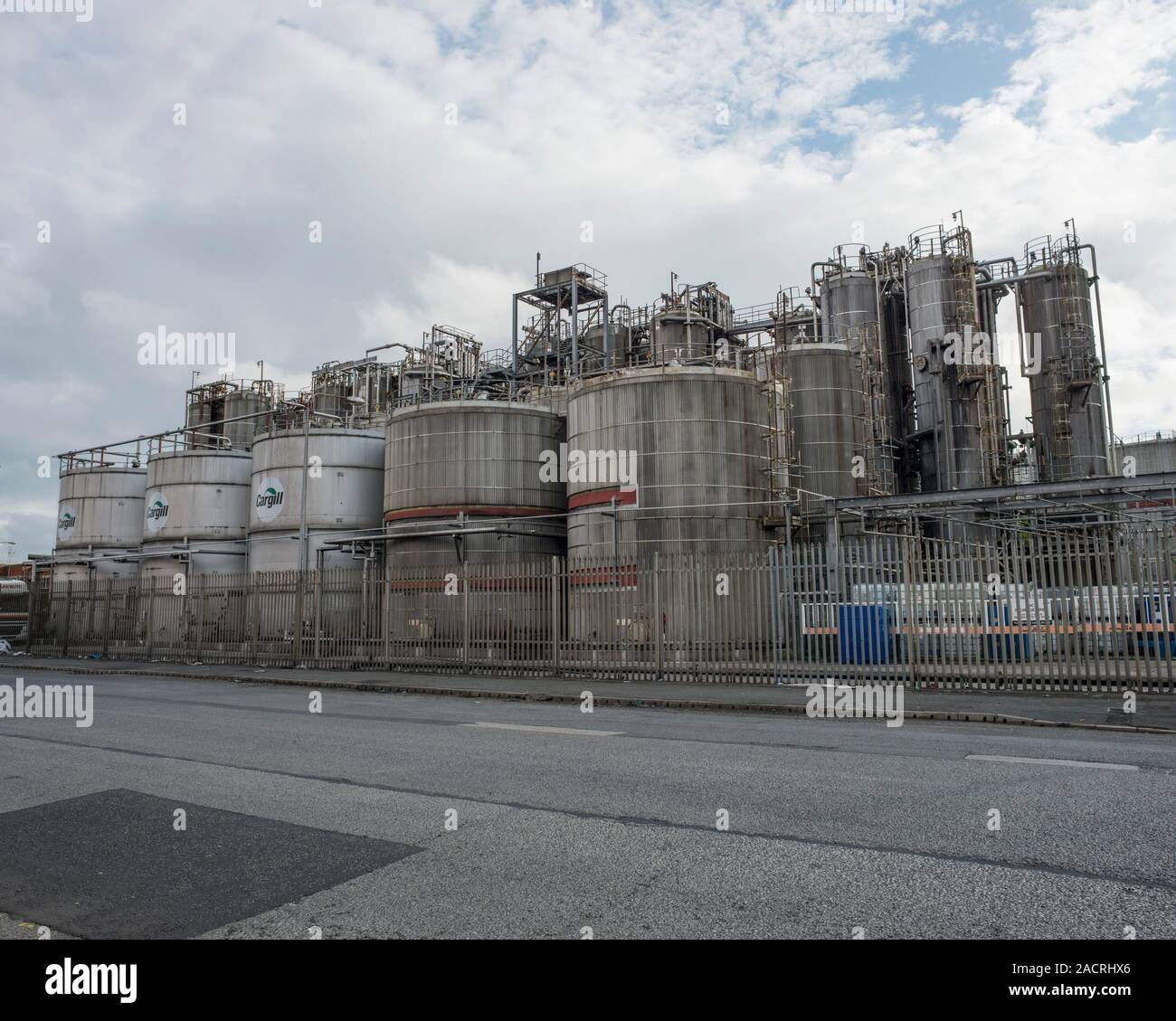 Rapeseed crush plant and refinery, Brocklebank, Liverpool Stock Photo ...