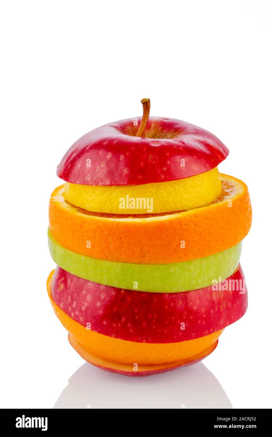 Different slices of fruit Stock Photo - Alamy