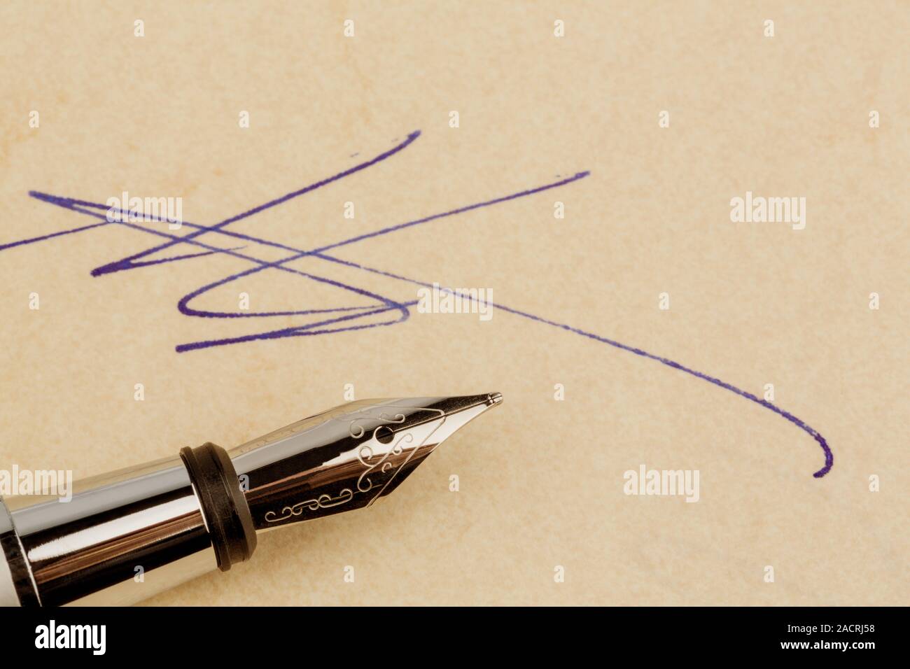 signature on a contract Stock Photo - Alamy