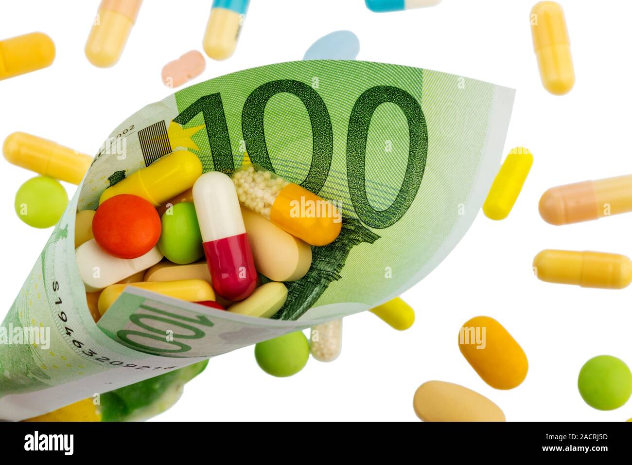 Tablets and One Hundred Euro Notes Stock Photo - Alamy