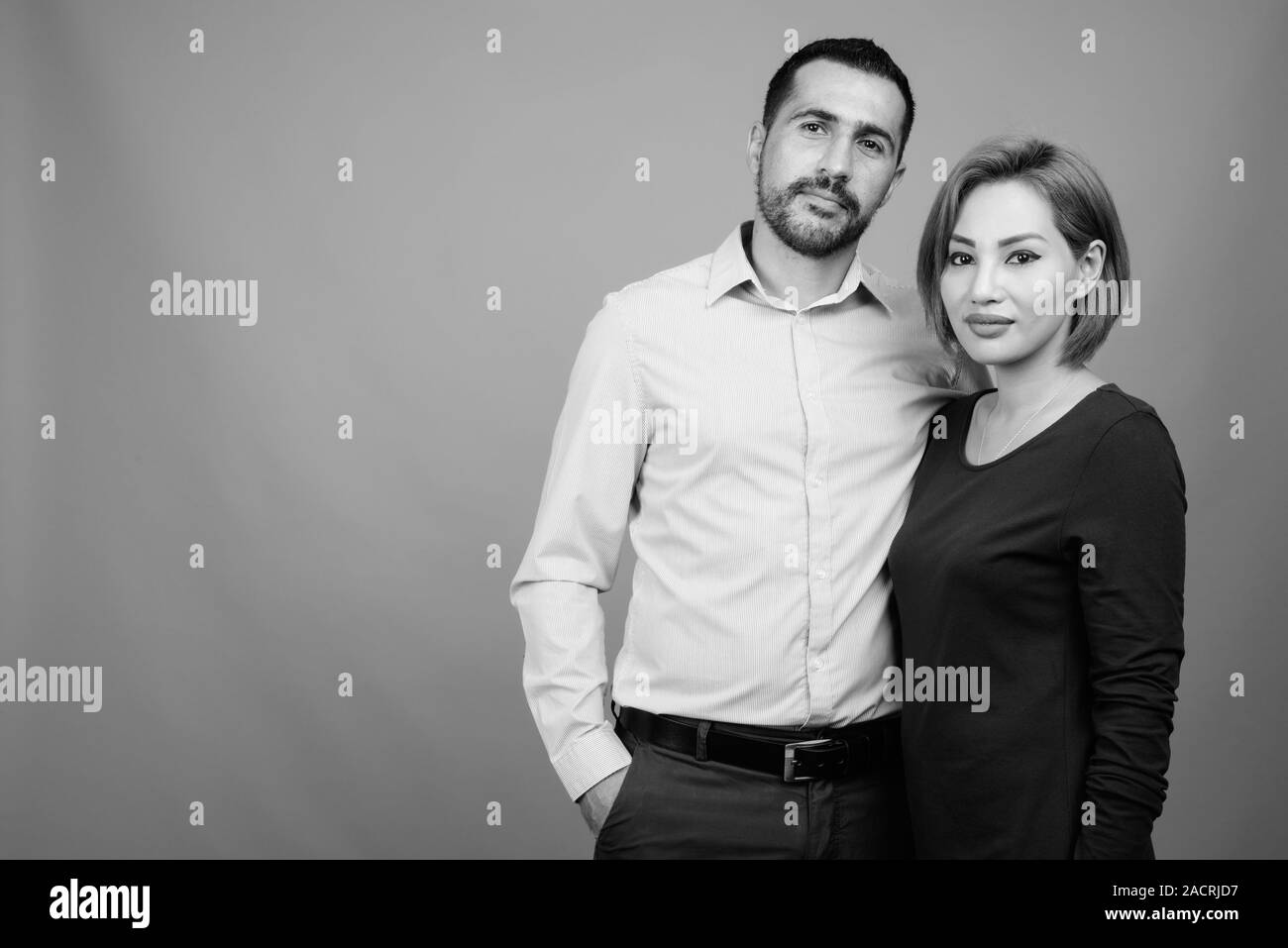 Mixed race couple multi ethnic Black and White Stock Photos & Images ...