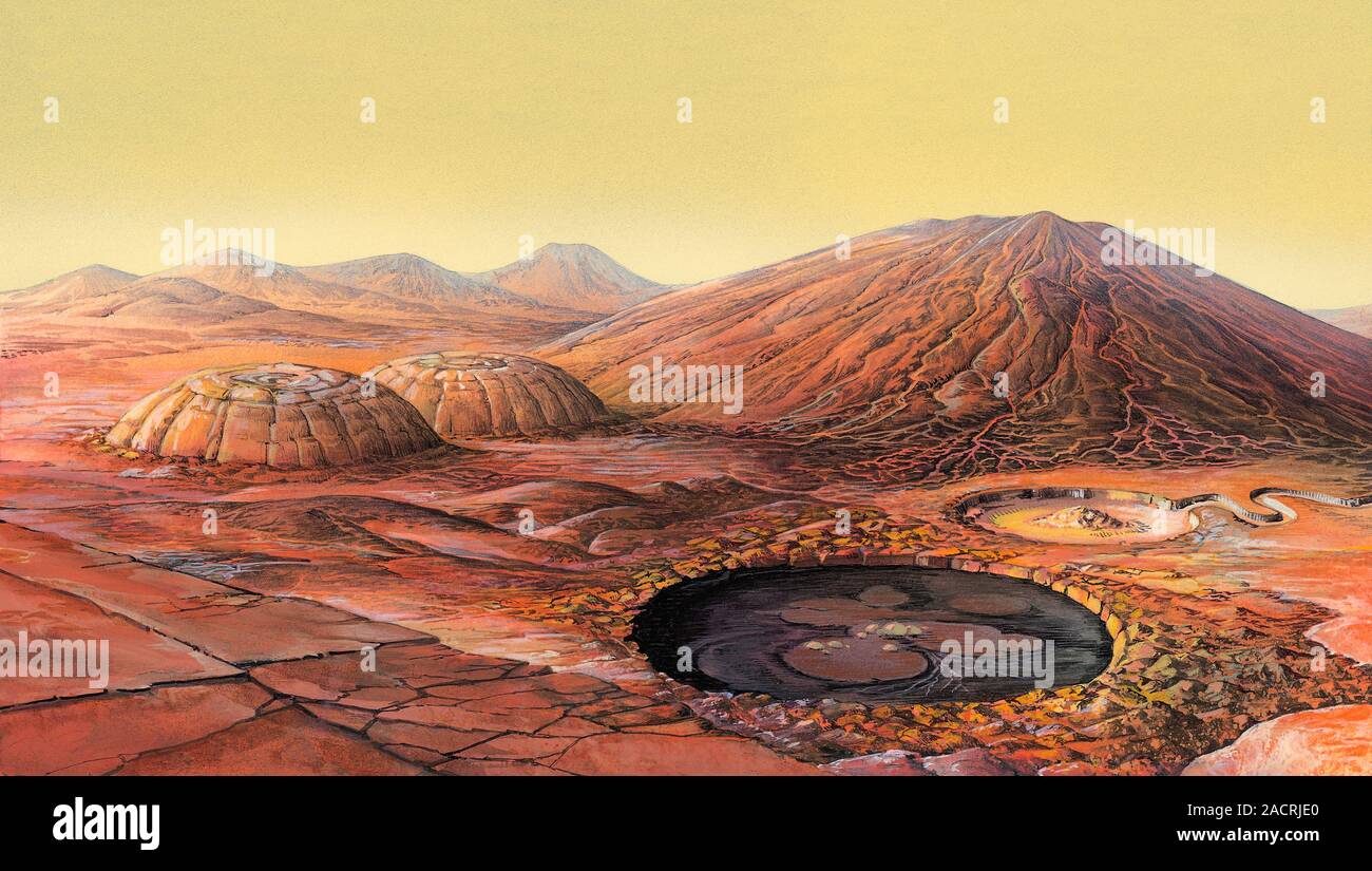 Surface of Venus, artwork. This is the hottest planetary surface in the ...