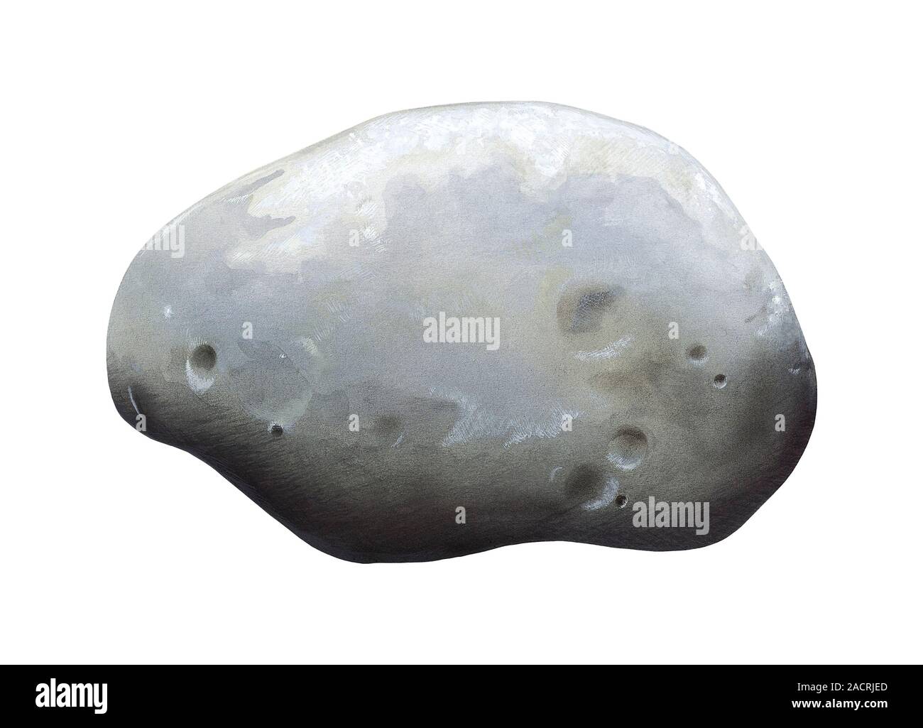 Martian moon Deimos, artwork. Deimos the smaller and outermost of the ...