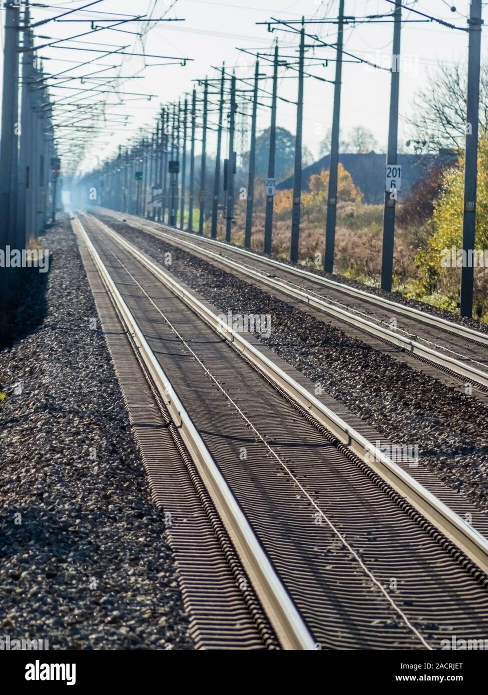 rails of a railway Stock Photo - Alamy