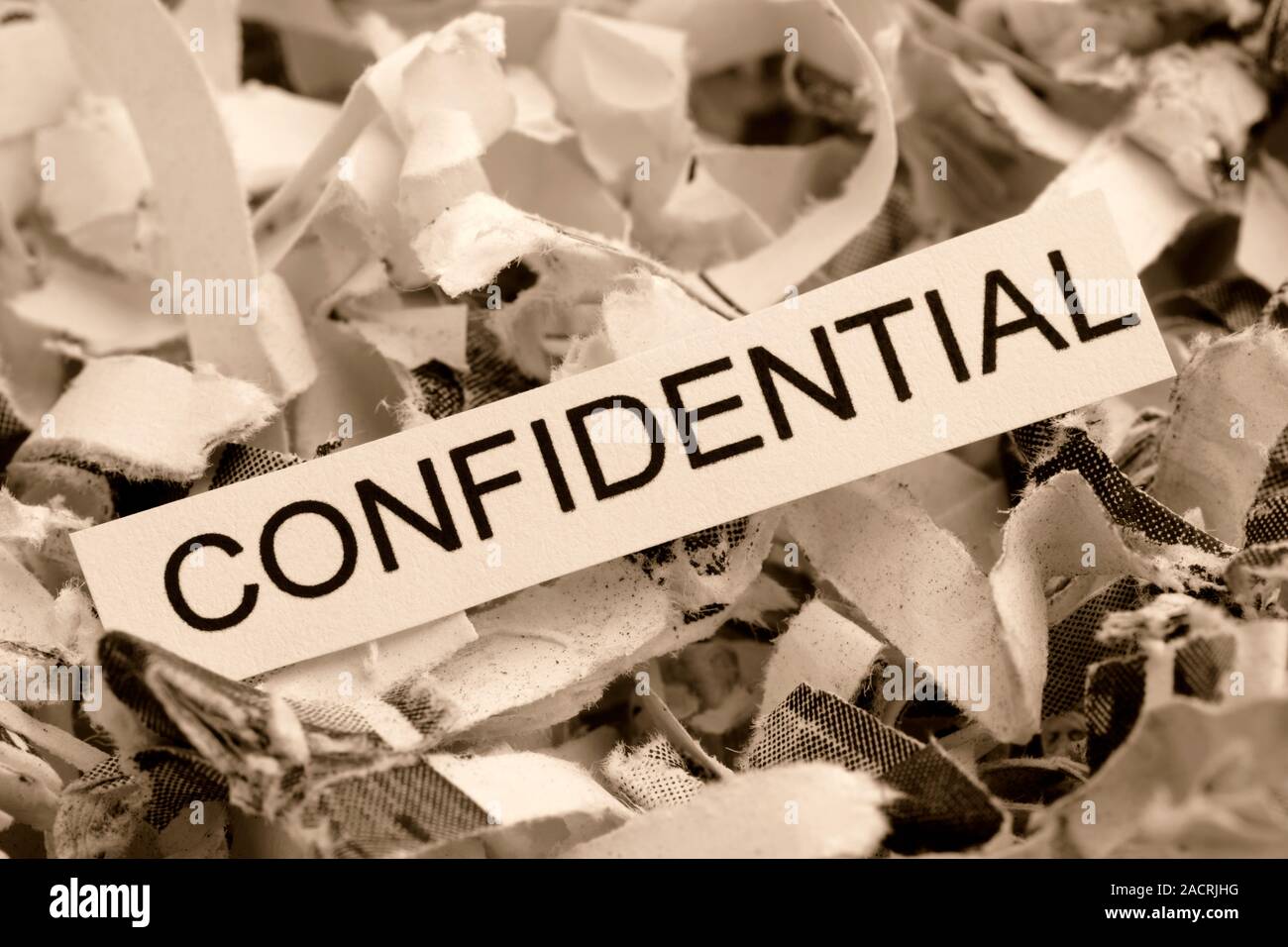 Paper shavings Confidential Stock Photo - Alamy