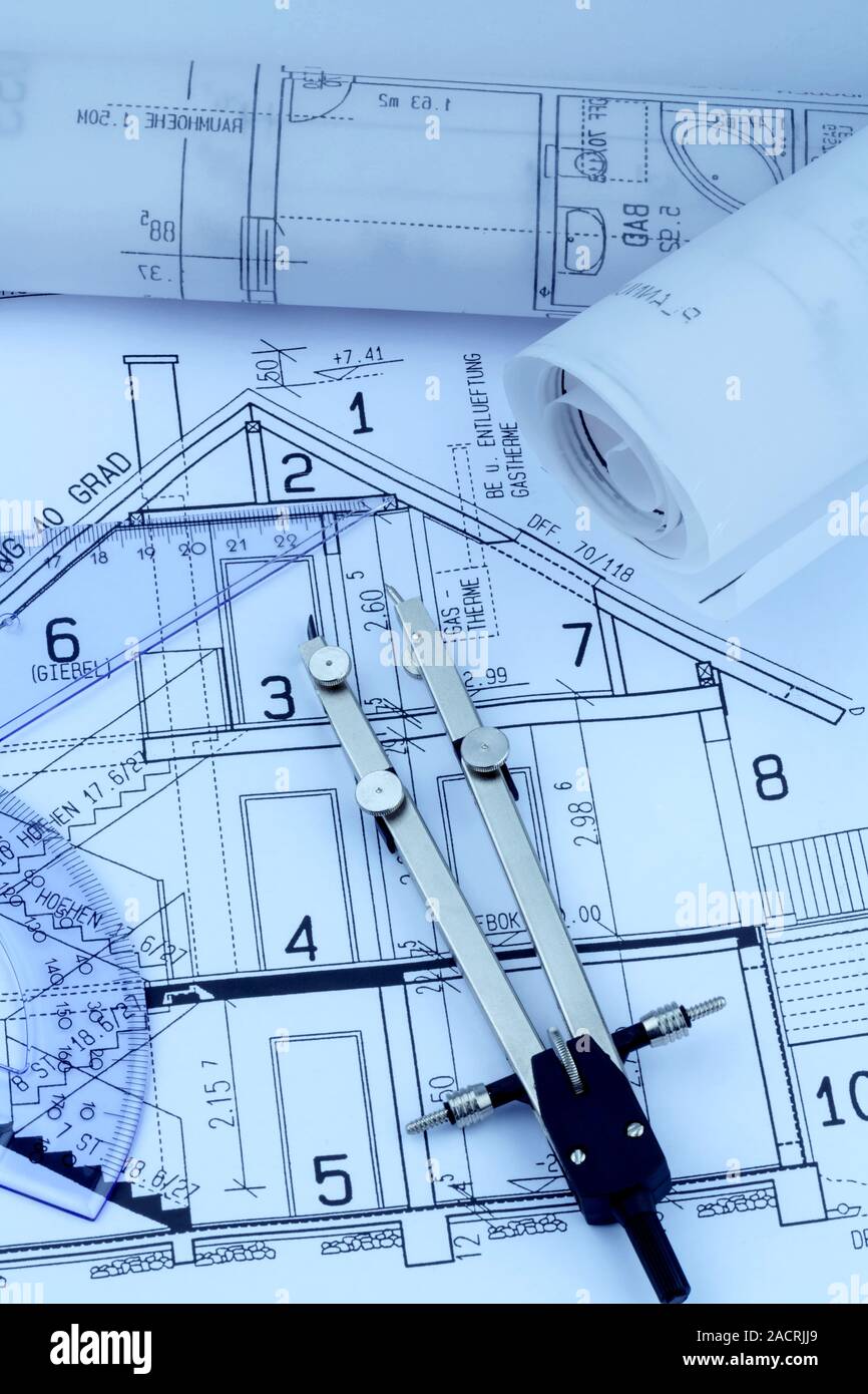 Building plan for a house Stock Photo - Alamy