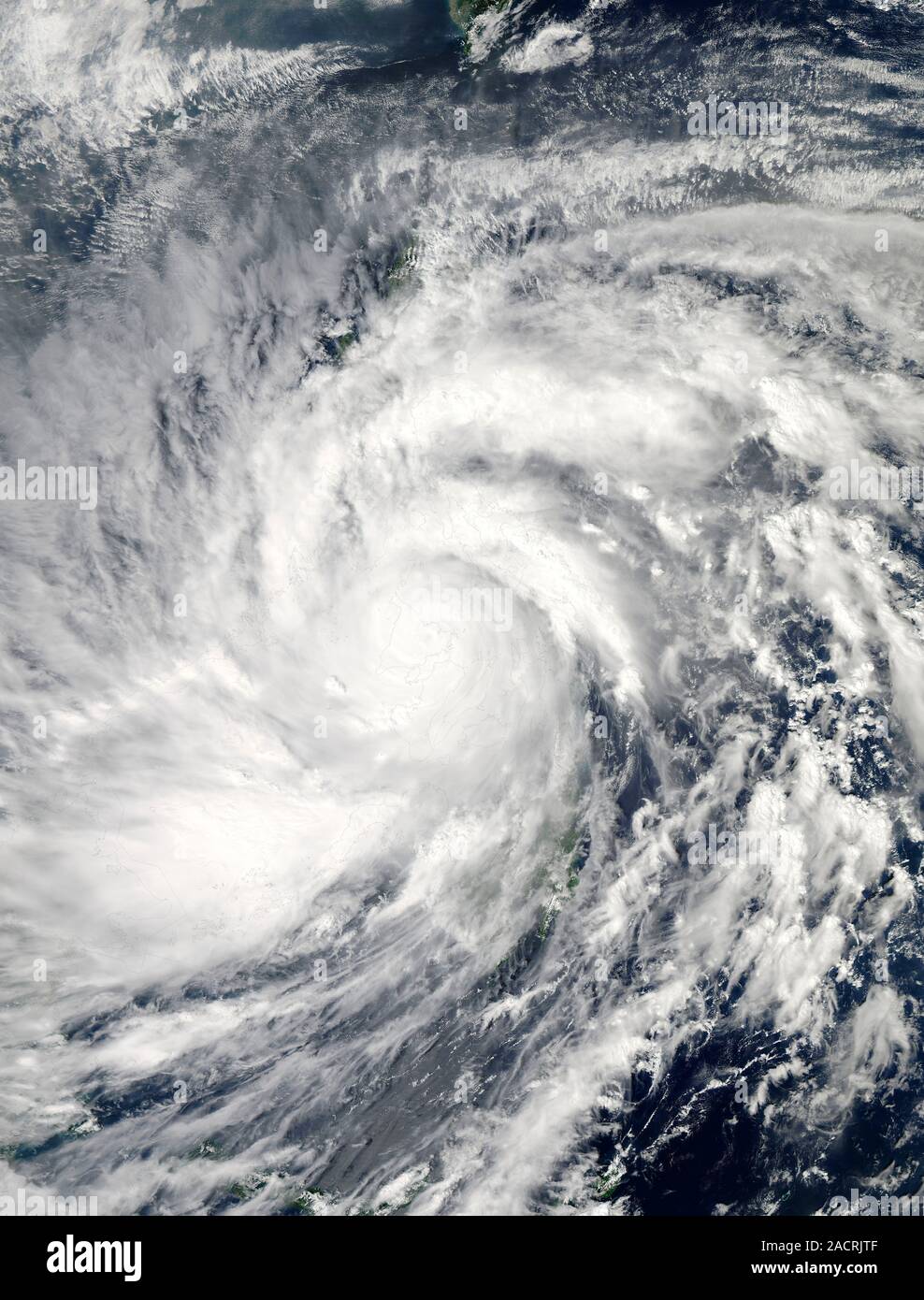Super typhoon Haiyan. Satellite image of super typhoon Haiyan over the ...
