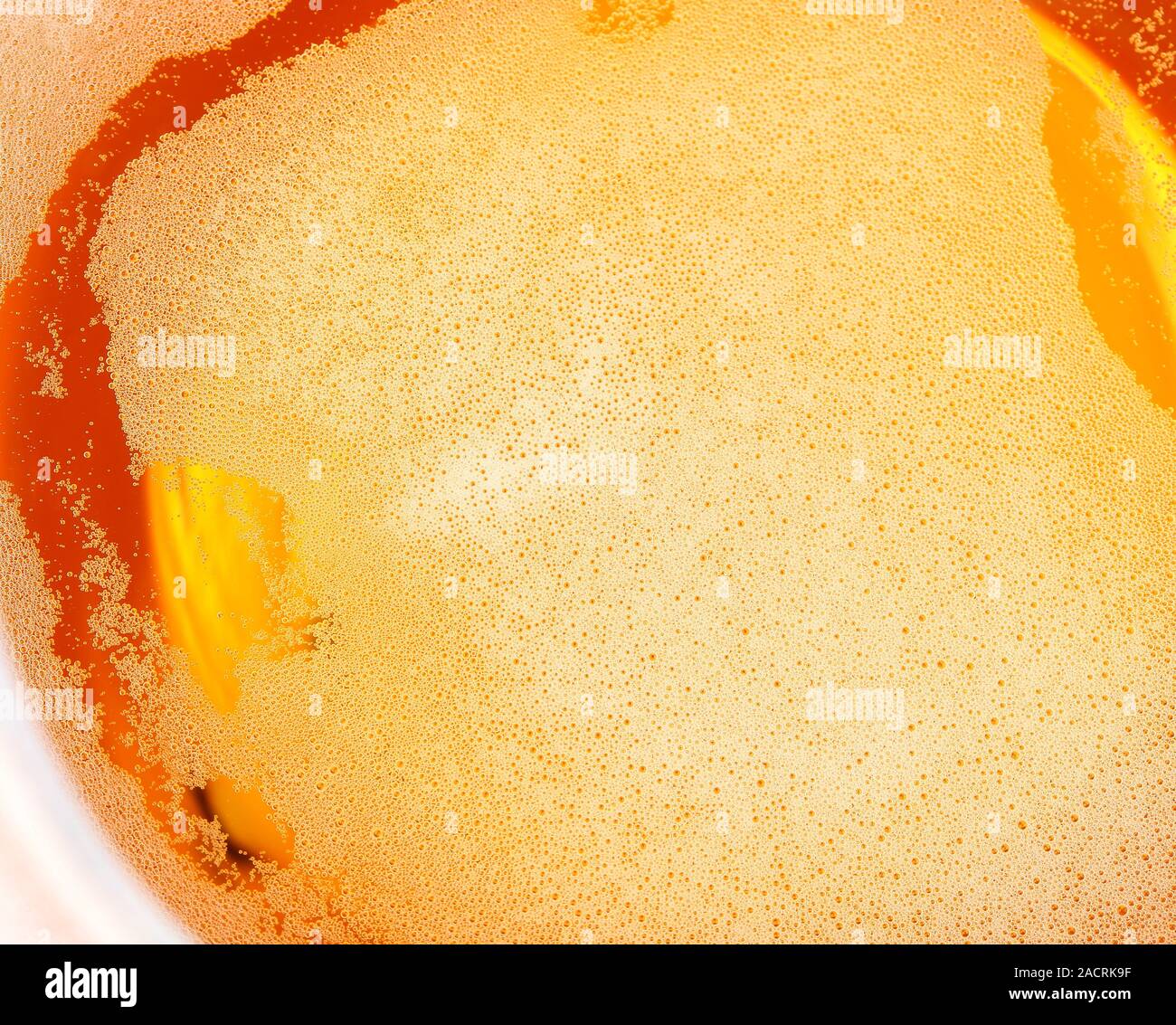 Glass of beer, top view close-up Stock Photo - Alamy