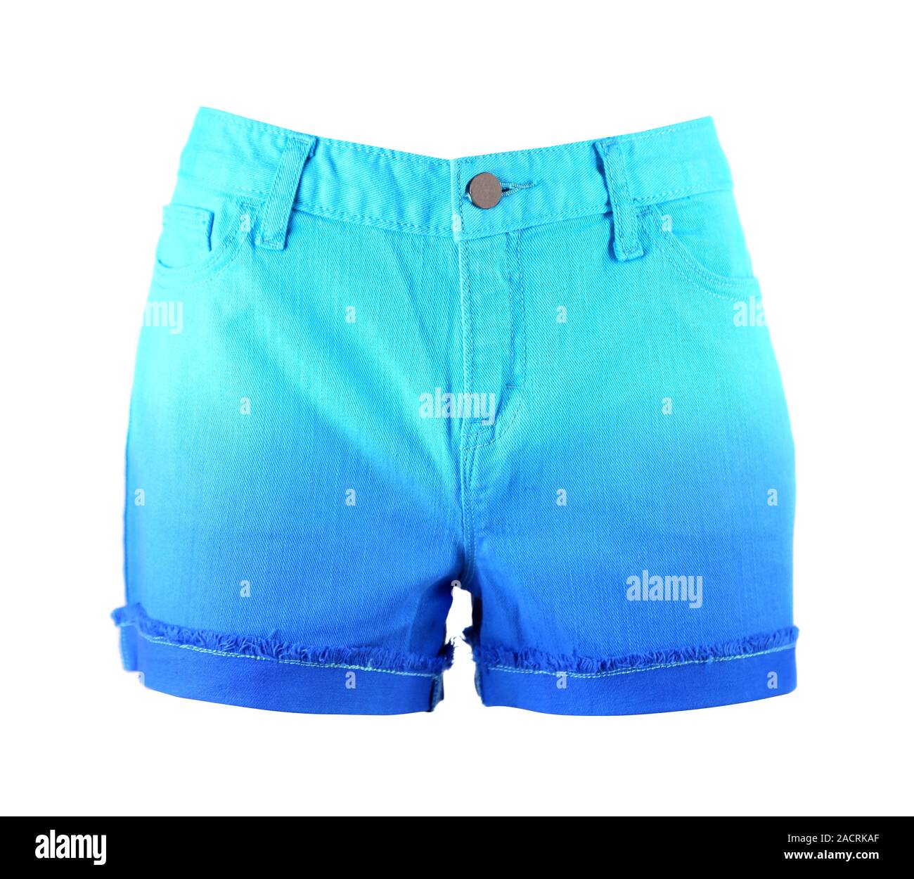 women jeans shorts isolated. Front Stock Photo - Alamy