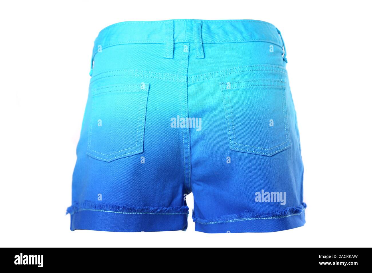 women jeans shorts isolated. Back Stock Photo - Alamy