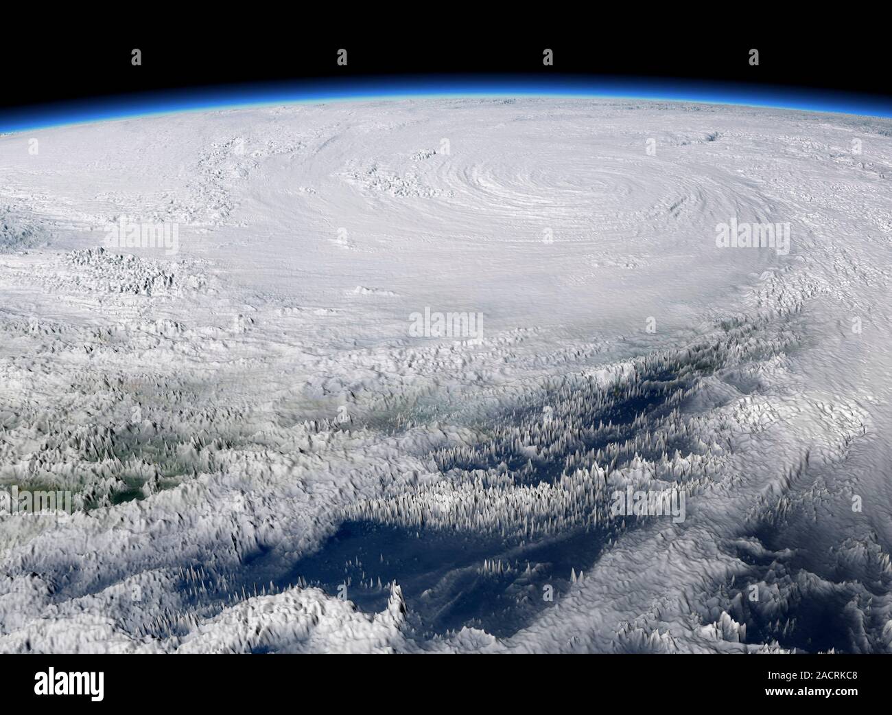 Super typhoon Haiyan. Computer-generated image of super typhoon Haiyan ...