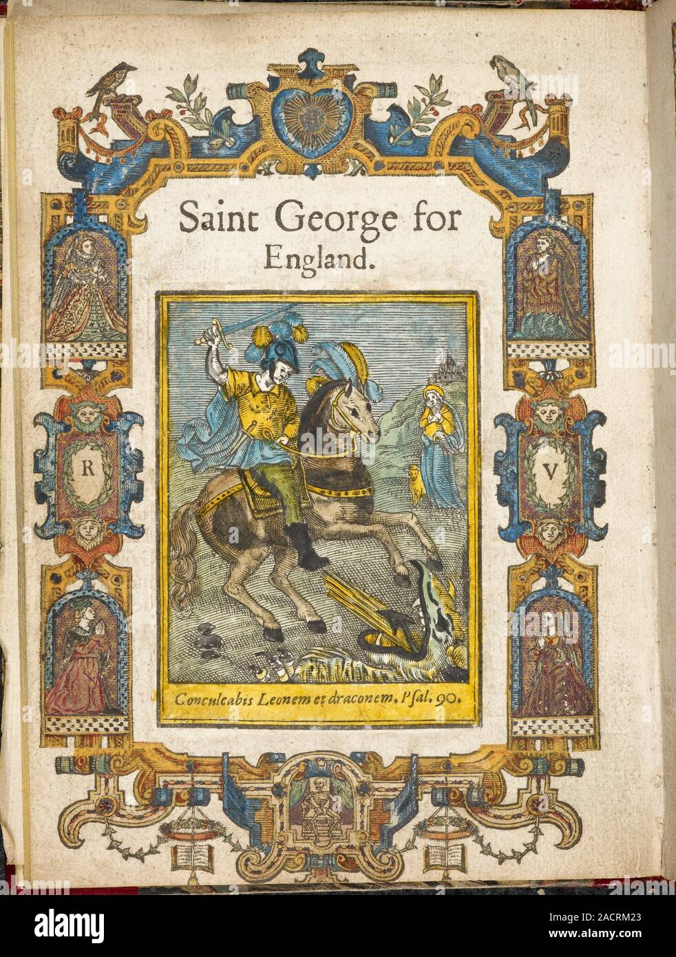 Saint George for England in a book illustration Stock Photo - Alamy