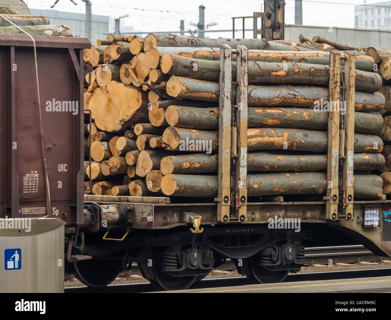 Wagon loaded with wood Stock Photo - Alamy