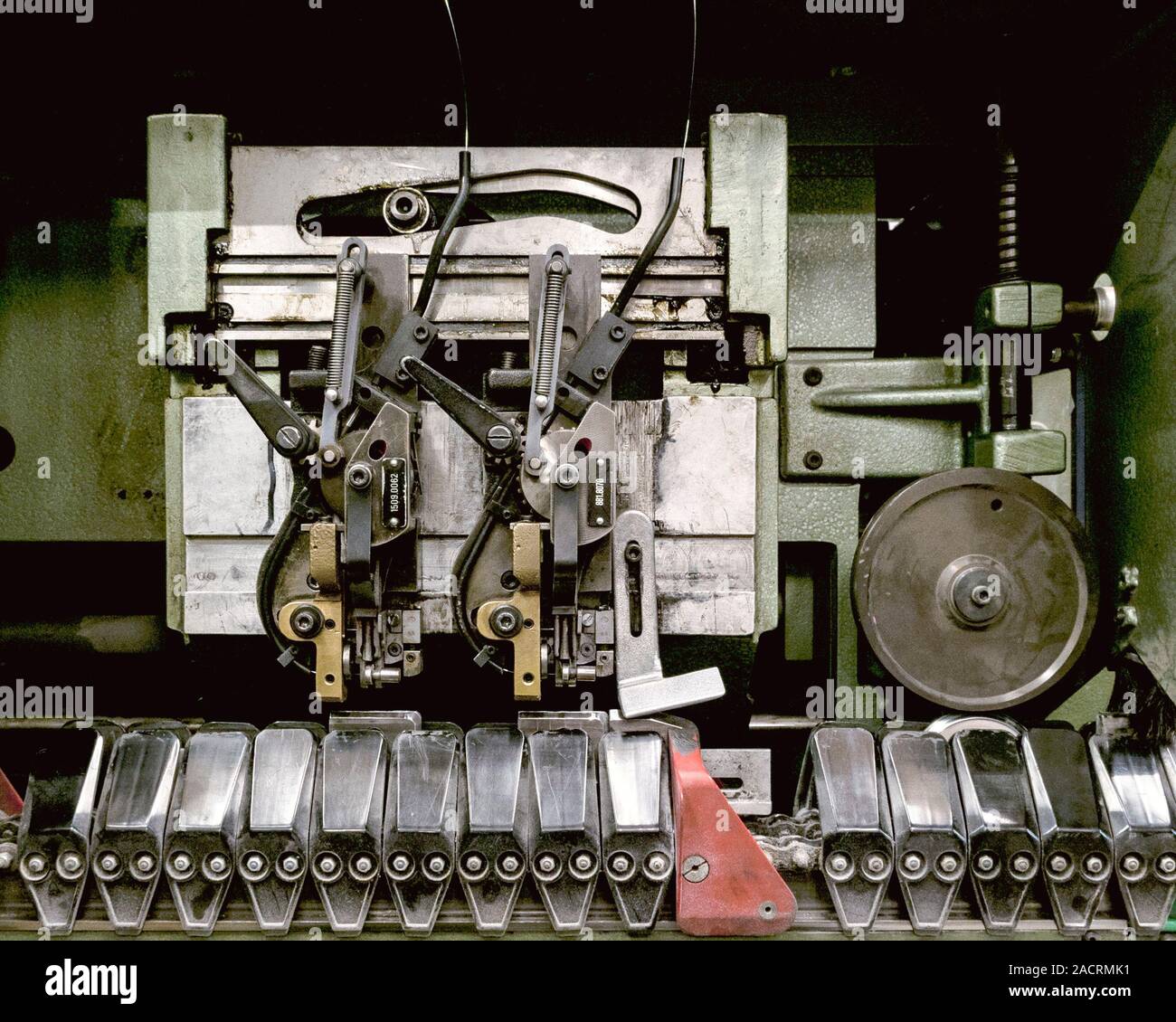 Binding and stapling machine. This machine is used to fold and staple ...