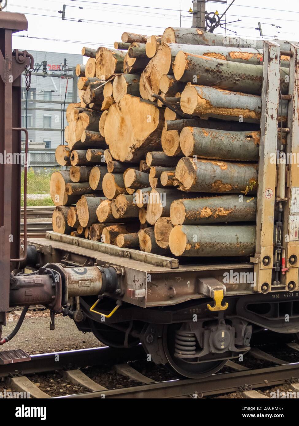 Wagon loaded with wood Stock Photo - Alamy