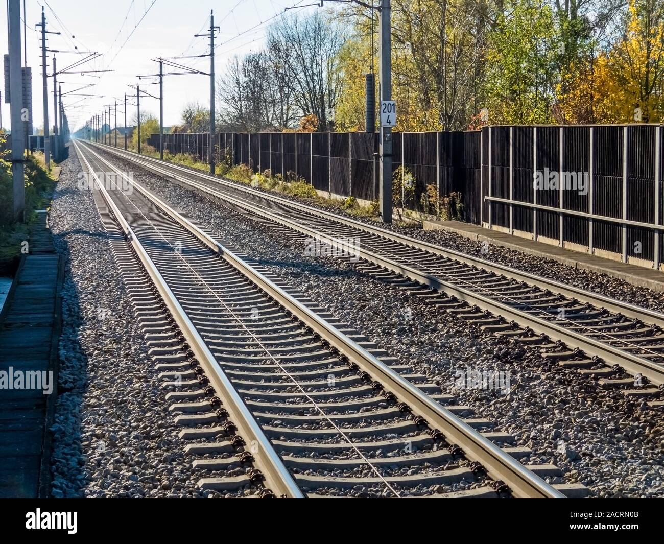 rails of a railway Stock Photo - Alamy
