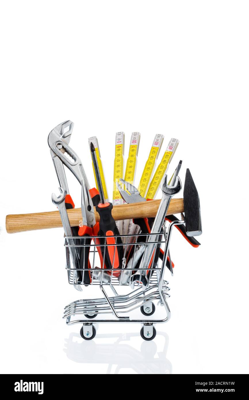 Tool in a shopping cart Stock Photo - Alamy