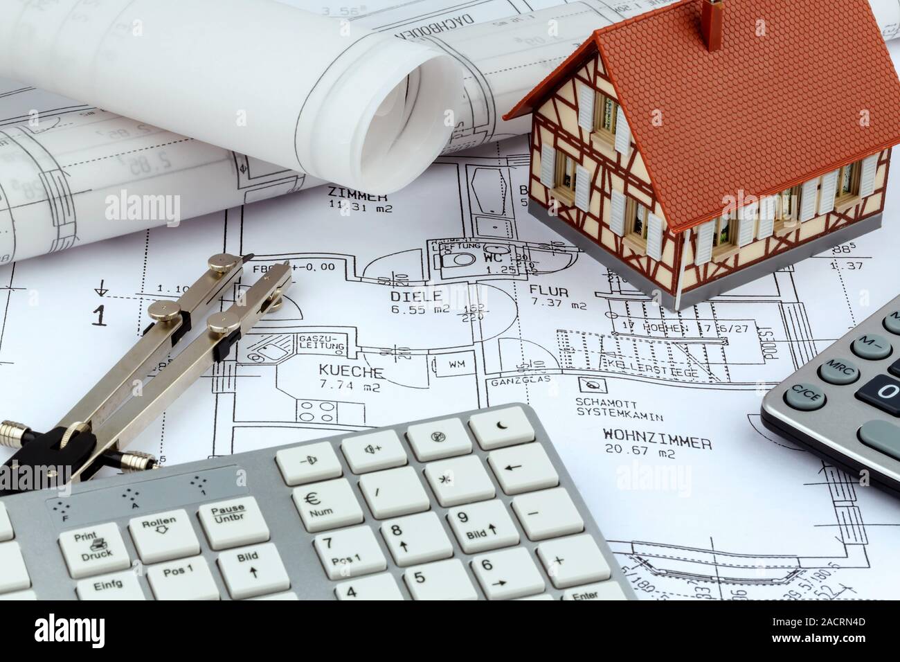 Building plan for a house Stock Photo - Alamy