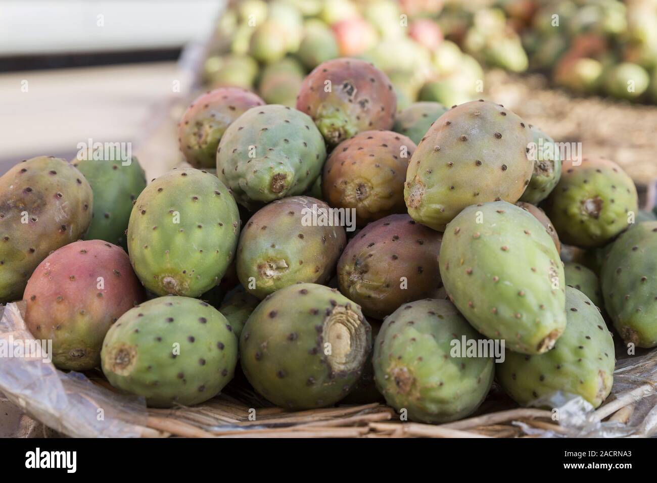Cactus fruits at a market stall Stock Photo - Alamy